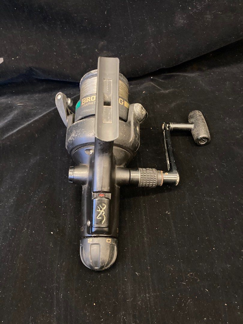 老釣魚捲線器 BROWNING GRAPHITE SPOOL 517 功能正常, 體育器材, 釣魚在旋轉拍賣