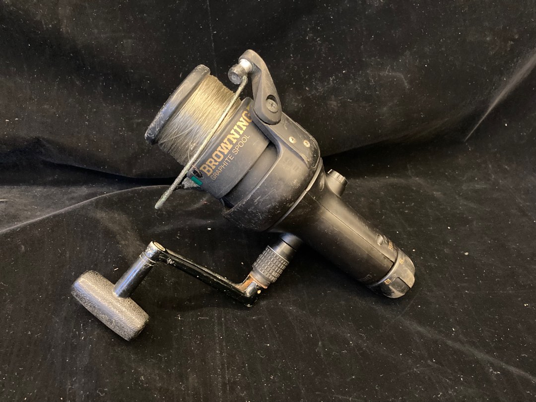 老釣魚捲線器 BROWNING GRAPHITE SPOOL 517 功能正常, 體育器材, 釣魚在旋轉拍賣