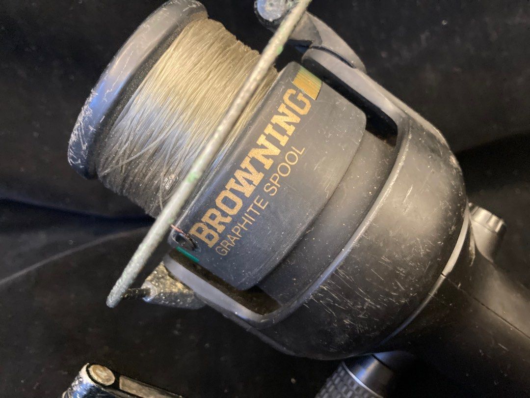老釣魚捲線器 BROWNING GRAPHITE SPOOL 517 功能正常, 體育器材, 釣魚在旋轉拍賣