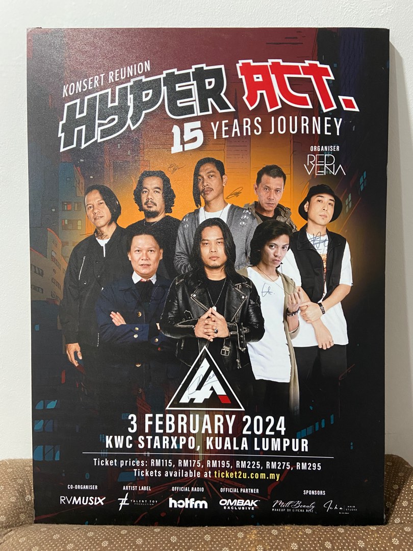 A1 Frameless Limited Edition Signed Poster | Hyper Act. Reunion ...