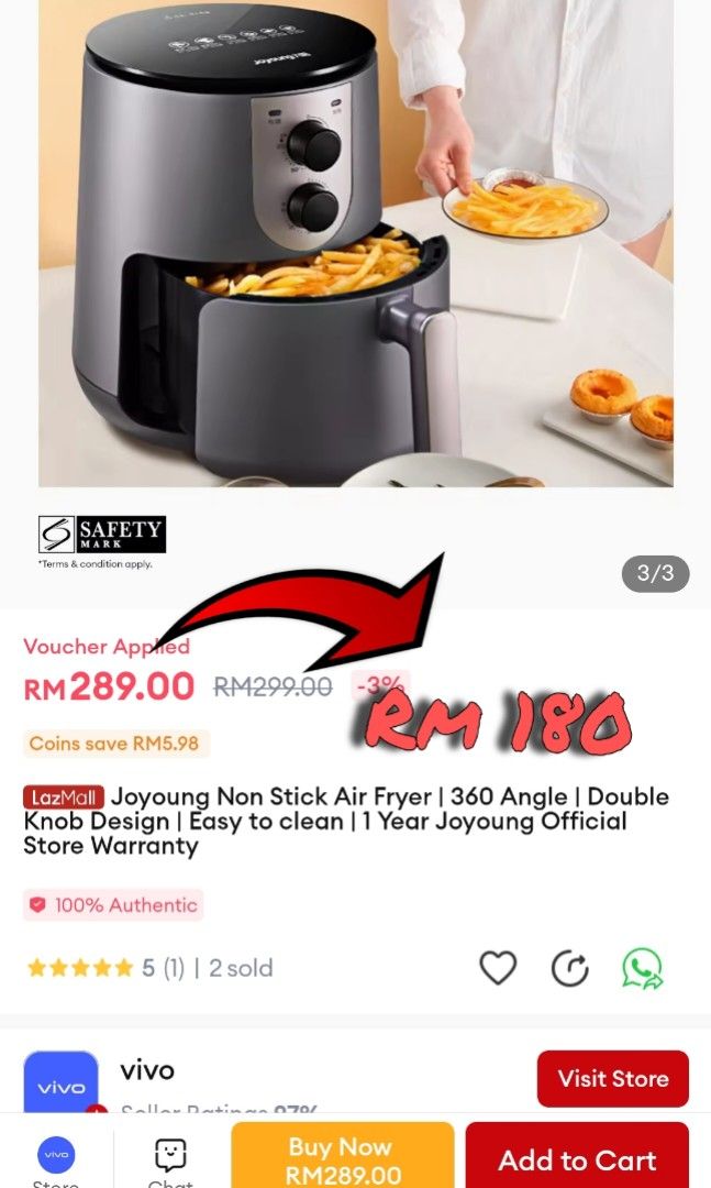 Airfryer, TV & Home Appliances, Kitchen Appliances, Fryers on Carousell