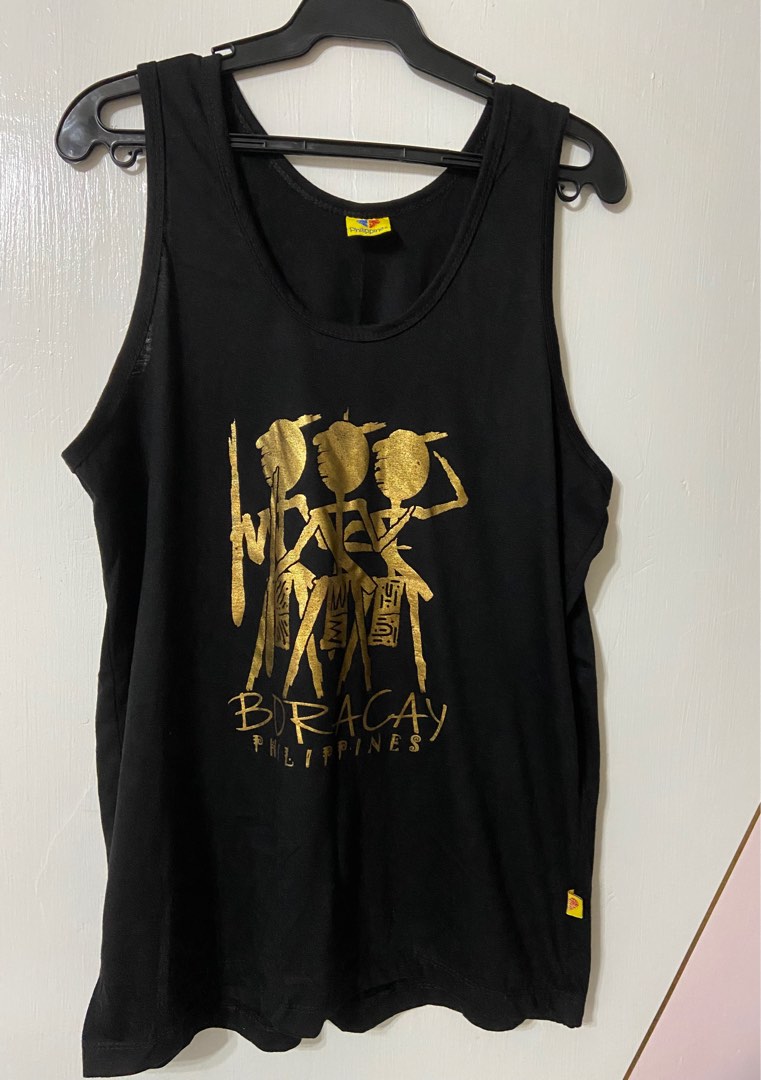 Boracay Sando (black gold), Men's Fashion, Tops & Sets, Swim Top & Rash ...