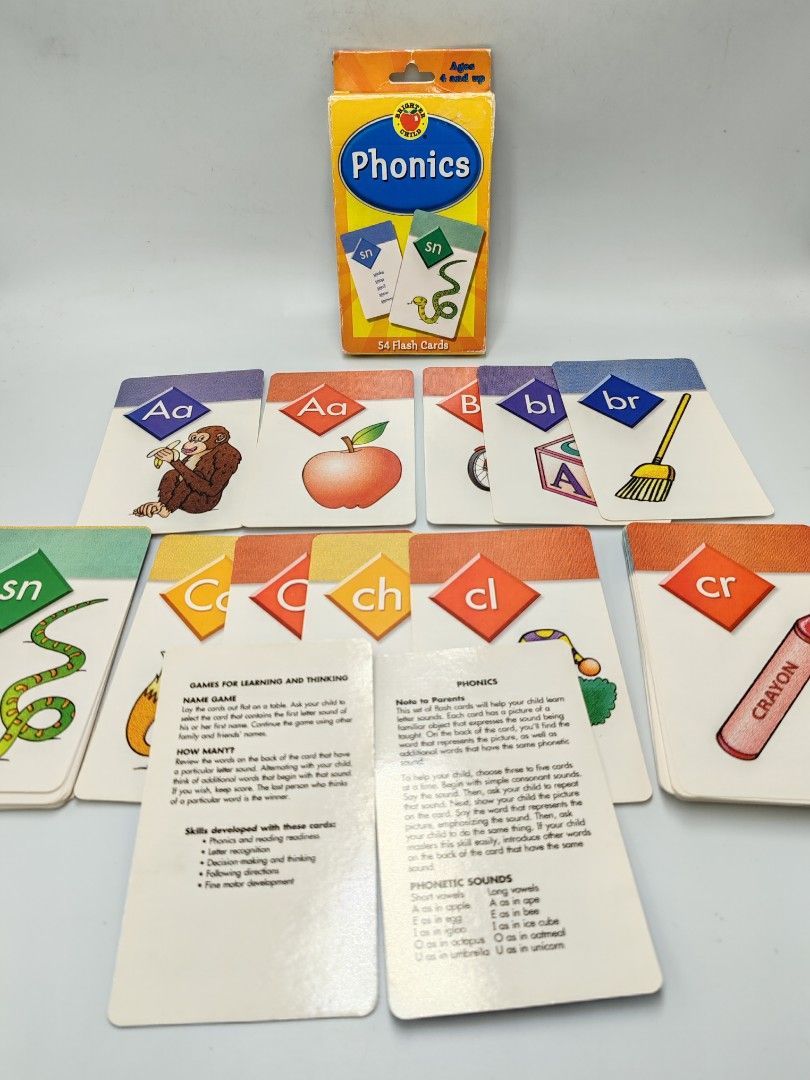 Brighter Child Phonics Flash Cards (C03), Hobbies & Toys, Toys & Games ...