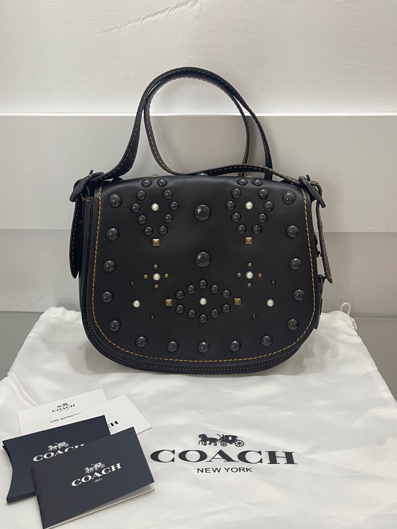 Coach Western Rivet Saddle bag, Luxury, Bags & Wallets on Carousell
