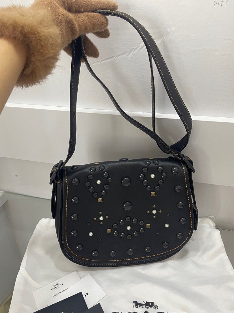 Coach Western Rivet Saddle bag, Luxury, Bags & Wallets on Carousell