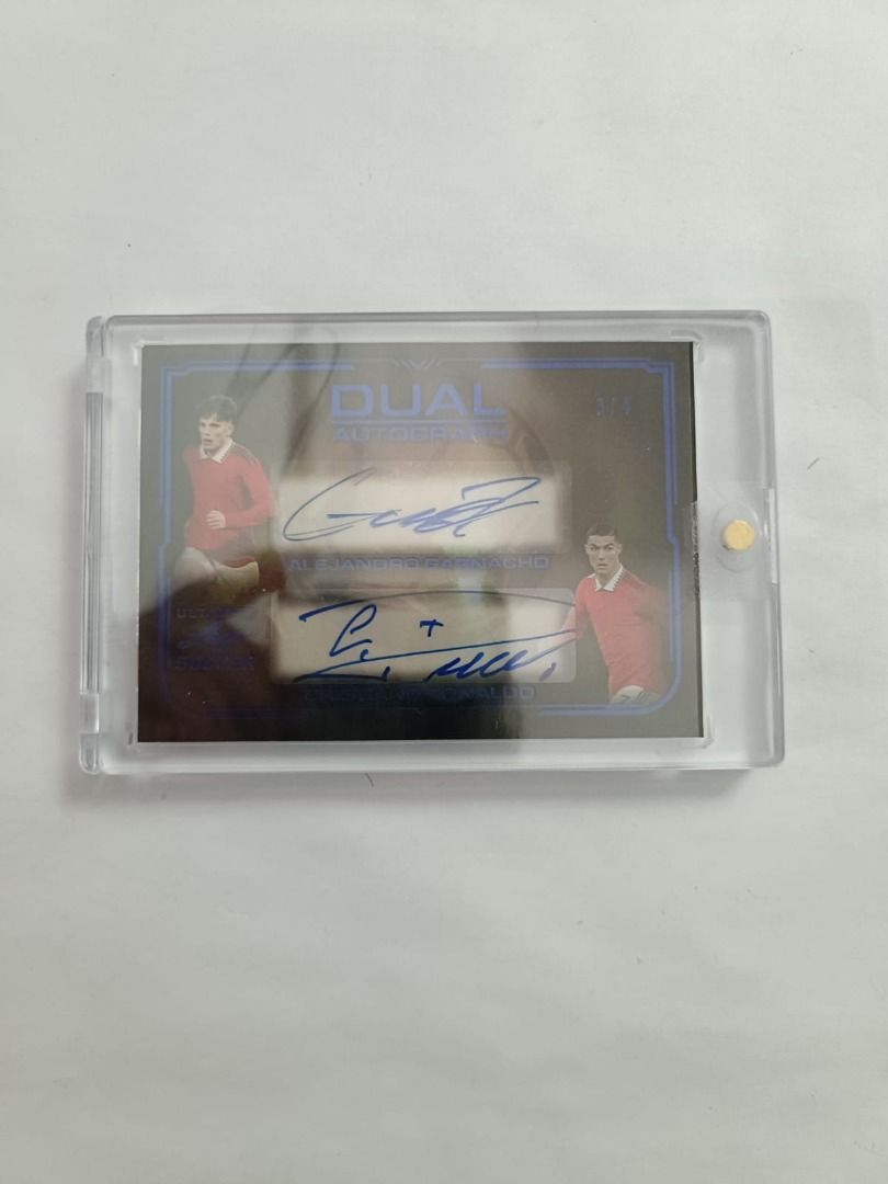 Cristiano Ronaldo / Alejandro Garnacho Genuine Authentic Dual Auto 3/4 ...