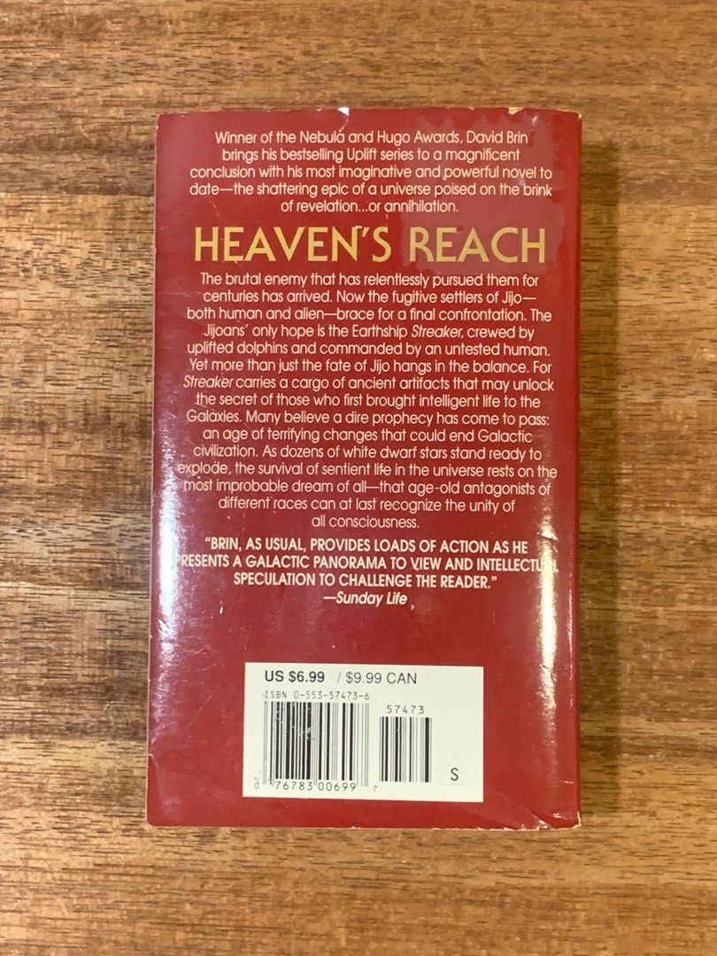David Brin ; HEAVEN’S REACH | THE FINAL BOOK OF THE NEW UPLIFT TRILOGY ...