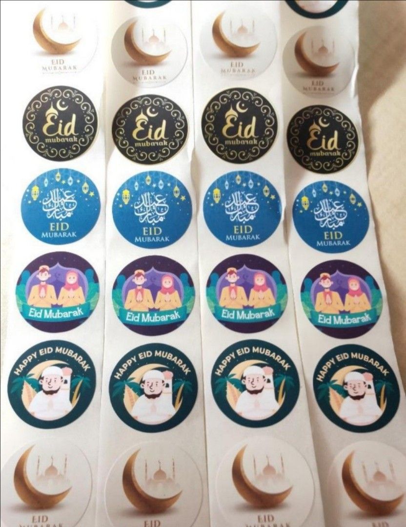 Eid Mubarak/ Hari Raya sticker labels, Hobbies & Toys, Art & Prints on ...