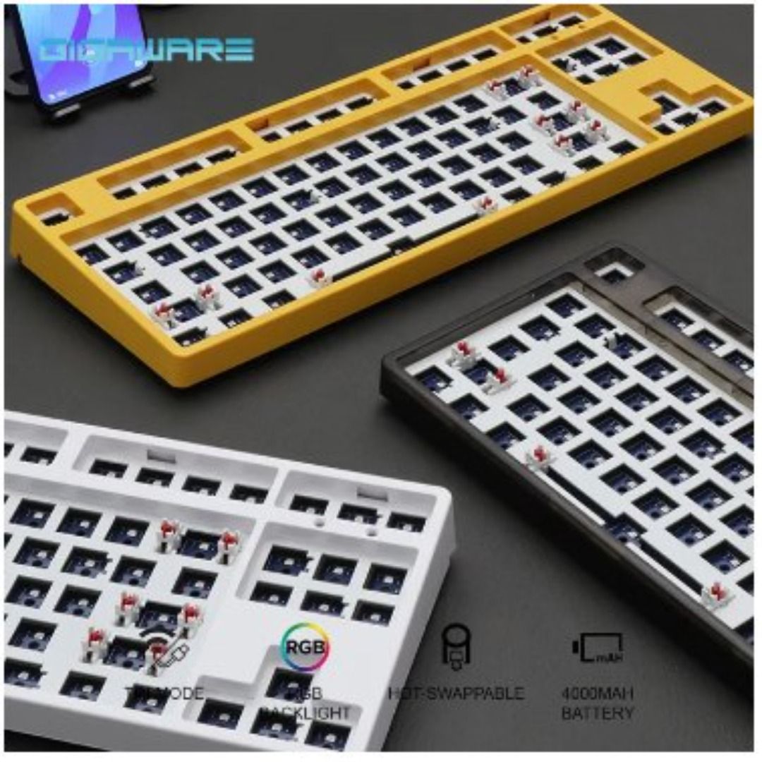 Gigaware MMD87 DIY 87 Keys Hot-Swappable Tri-Mode 80% Mechanical ...