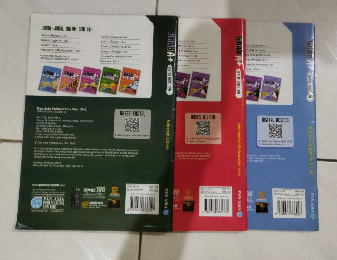 Grab A+ SPM Matematik & Sejarah, Hobbies & Toys, Books & Magazines, Textbooks on Carousell