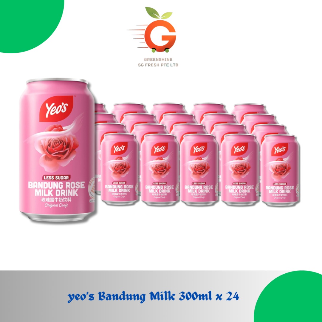 [GreenshineSg] Yeo's Bandung milk Drink 300mlx 24, Food & Drinks ...