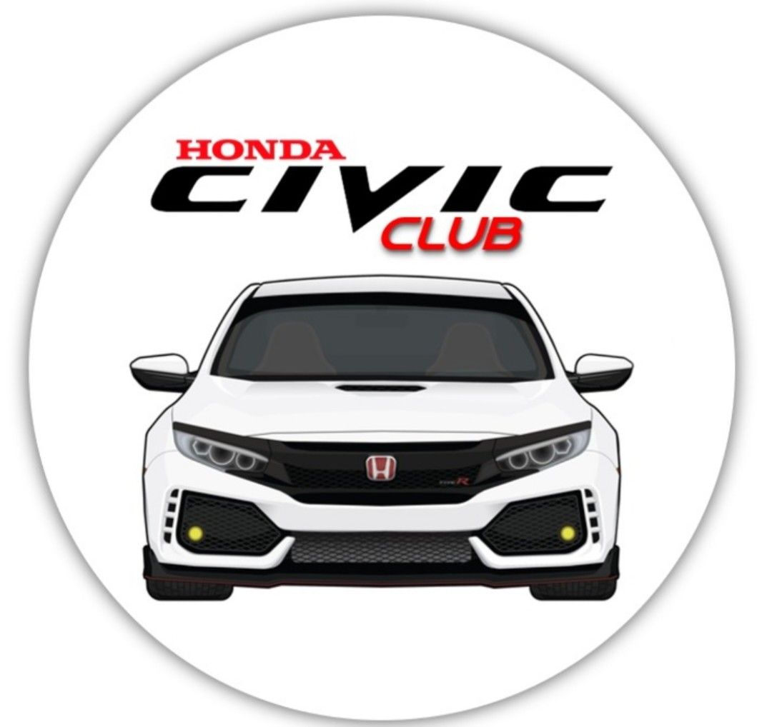 Honda Civic FD Club Car Decal, Hobbies & Toys, Stationery & Craft, Art ...