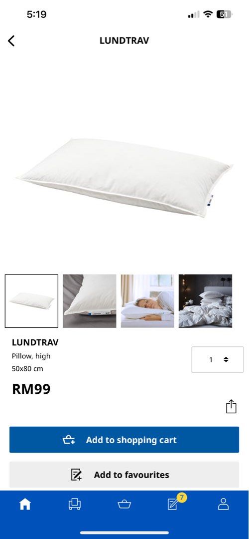 Ikea Lundtrav pillow, Furniture & Home Living, Furniture, Other Home ...