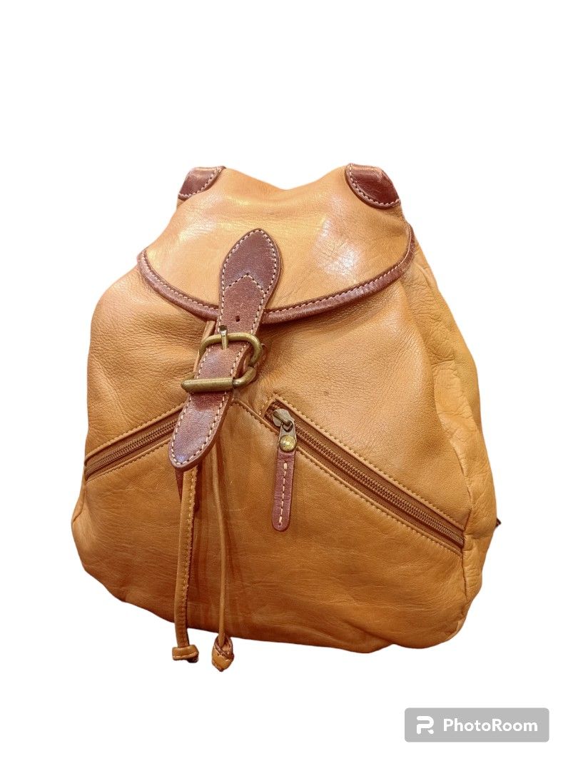 Japanese Leather Backpack, Women's Fashion, Bags & Wallets, Backpacks ...