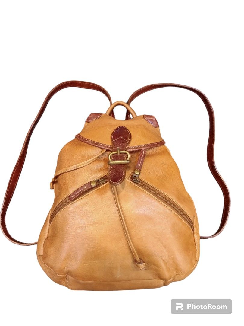 Japanese Leather Backpack, Women's Fashion, Bags & Wallets, Backpacks ...