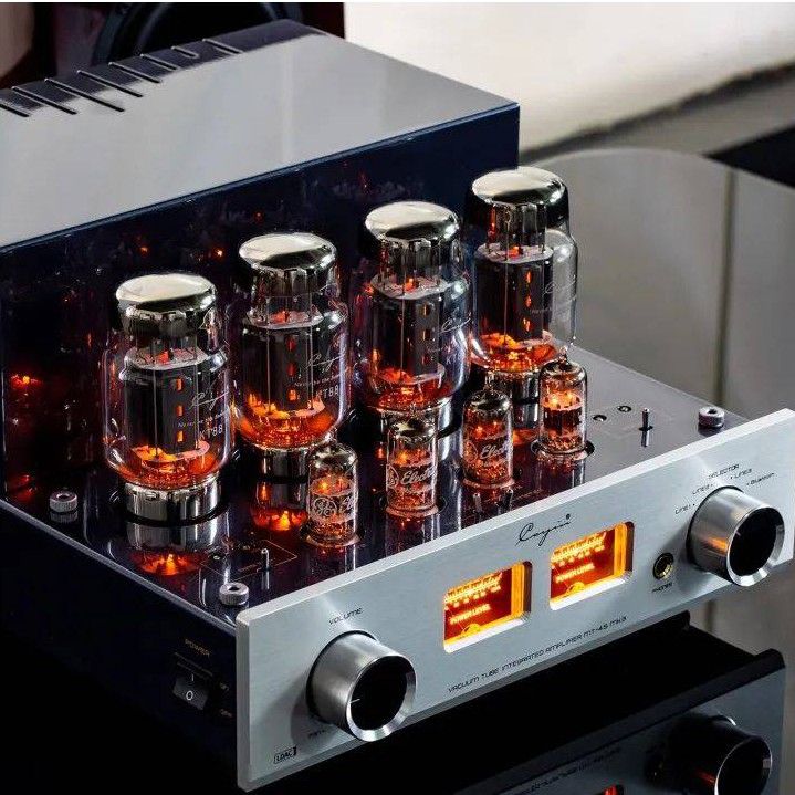 KT88 x 4 Valve Integrated Amp 2 x 40 watts with VU/ Power meter, dual ...