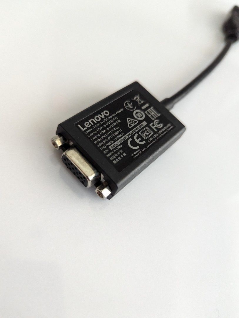 Lenovo Thinkpad HDMI to VGA converter, Elektronik, Bagian Komputer ...