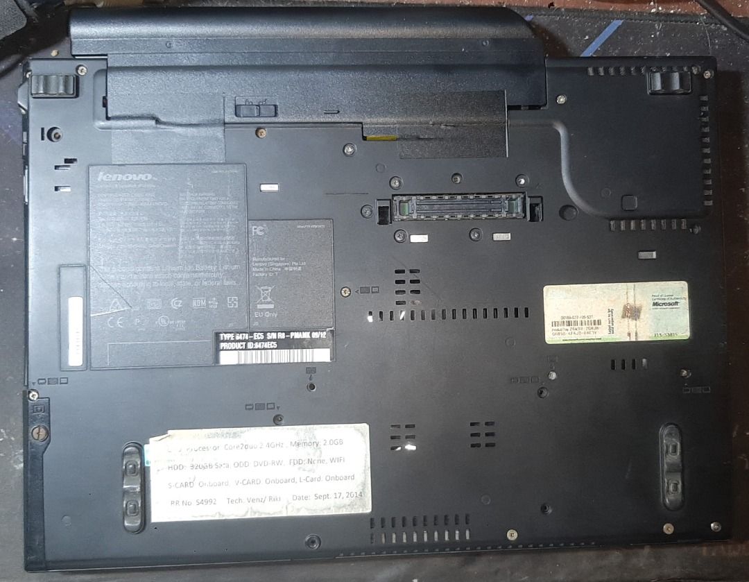 Lenovo ThinkPad T400 > Core2Duo P8600, 6GB RAM, Dual drive (SSD & HDD ...