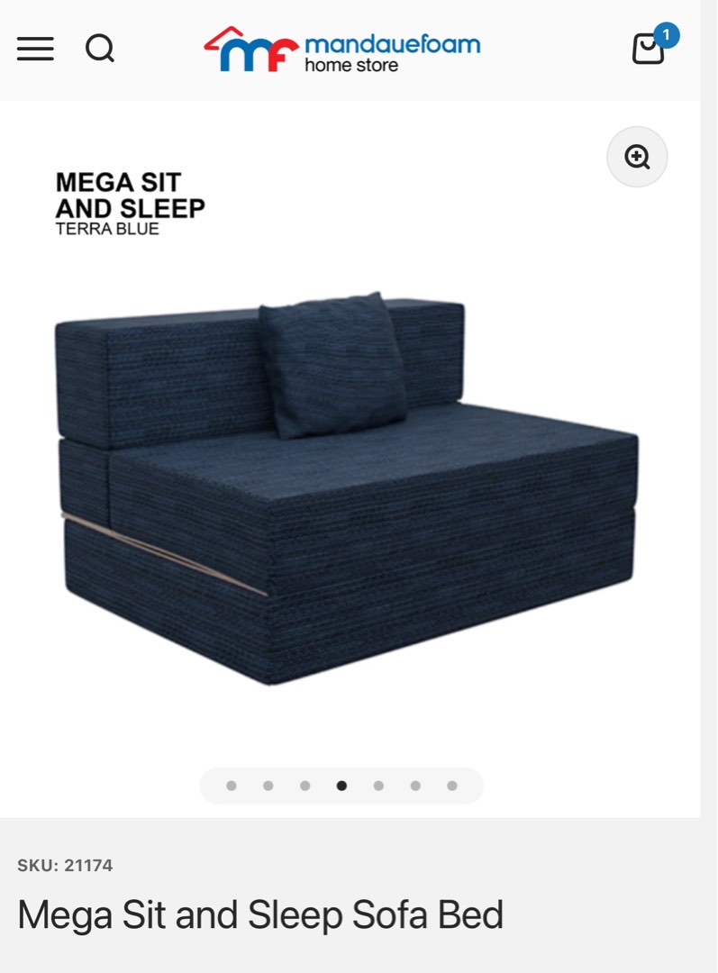 Mandaue foam Mega Sit and Sleep Sofa Bed Queen Size, Furniture & Home ...