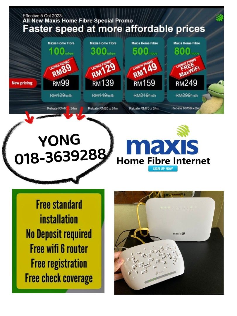 Maxis home fibre promotion free rental, TV & Home Appliances, TV ...