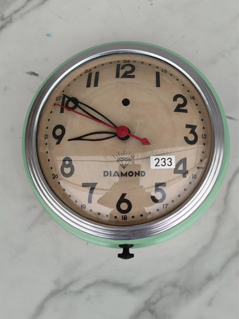 Mini paper dial diamond clock converted to battery, Furniture & Home ...