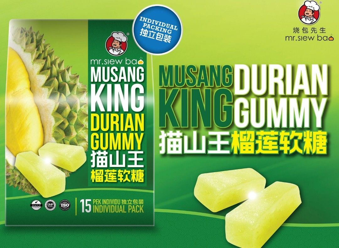 Mr Siew Bao durian gummies durian goodies musang king durian gummy ...