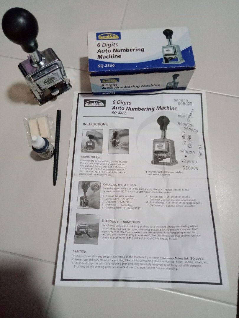Numbering stamp, Computers & Tech, Printers, Scanners & Copiers on Carousell