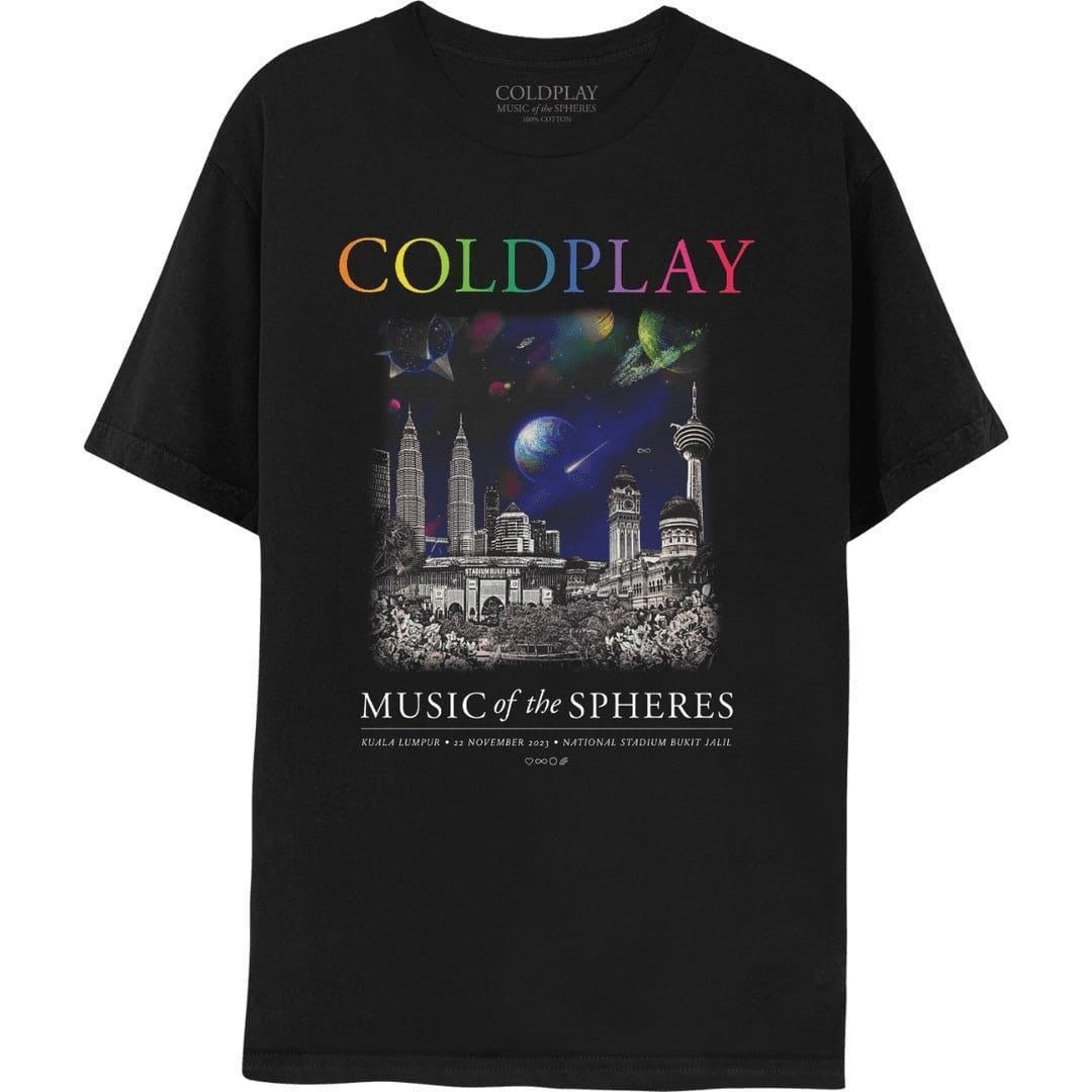 Official Coldplay Kuala Lumpur Music of the Spheres Tour TShirt ...