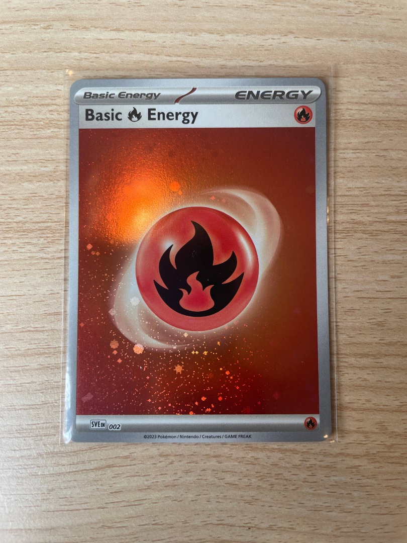 Pokemon 151 English (Scarlet & Violet) - Galaxy Holo Fire Energy #002 ...