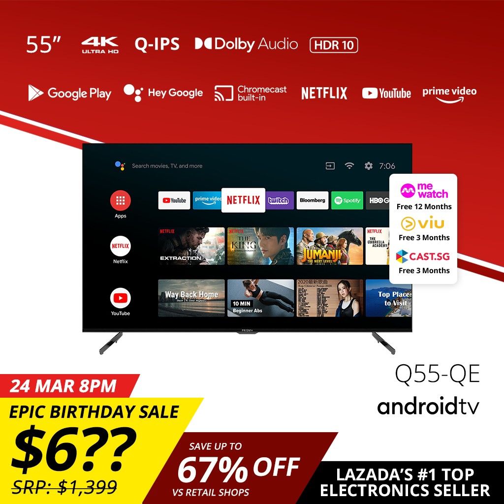 PRISM+ Q55 Quantum Edition | 4K Android TV | 55 inch | Quantum Colors ...