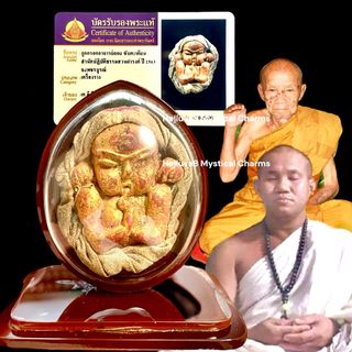 RARE! Kumantong Ajahn Loy BE 2563, Hand Wrapped Hand Yant Shroud Cloth ...