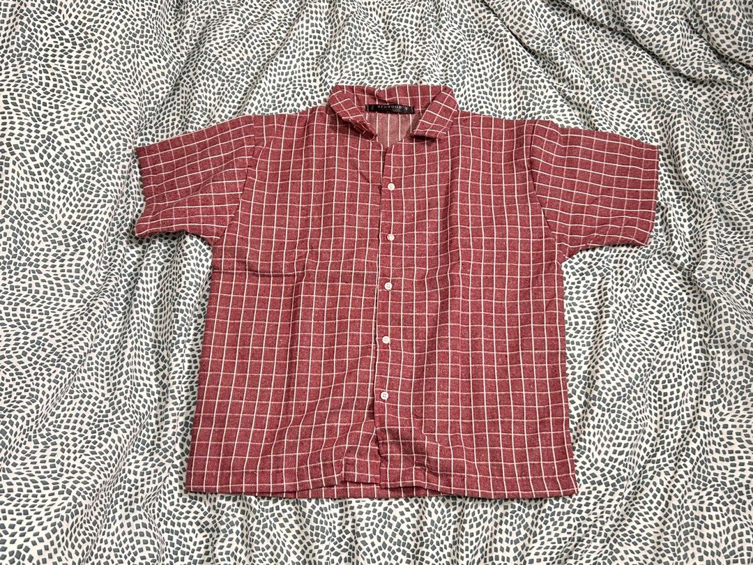 Redwood Cropped Vintage Red Polo, Men's Fashion, Tops & Sets, Tshirts ...