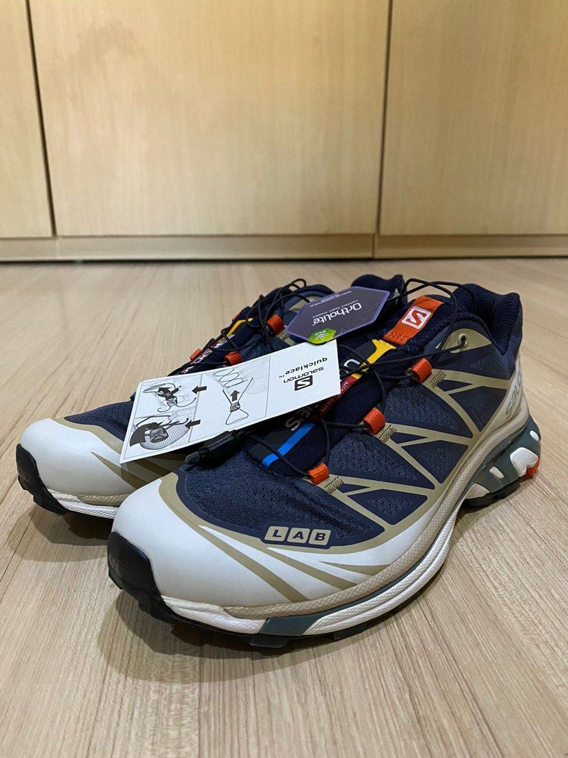 Salomon XT6 Dark Grey Beige, Fesyen Pria, Sepatu , Sneakers di Carousell