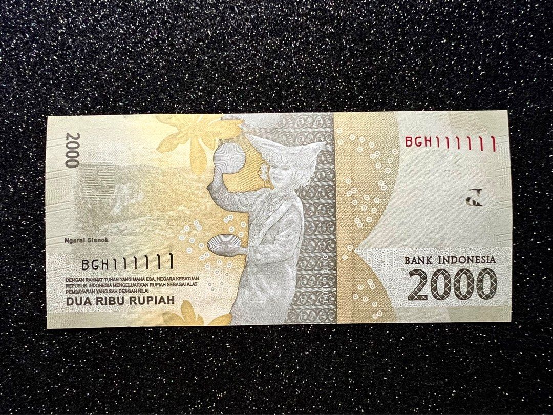 🇮🇩Solid 111111-777777 Indonesia 2000 Dua Ribu Rupiah Banknote notes ...