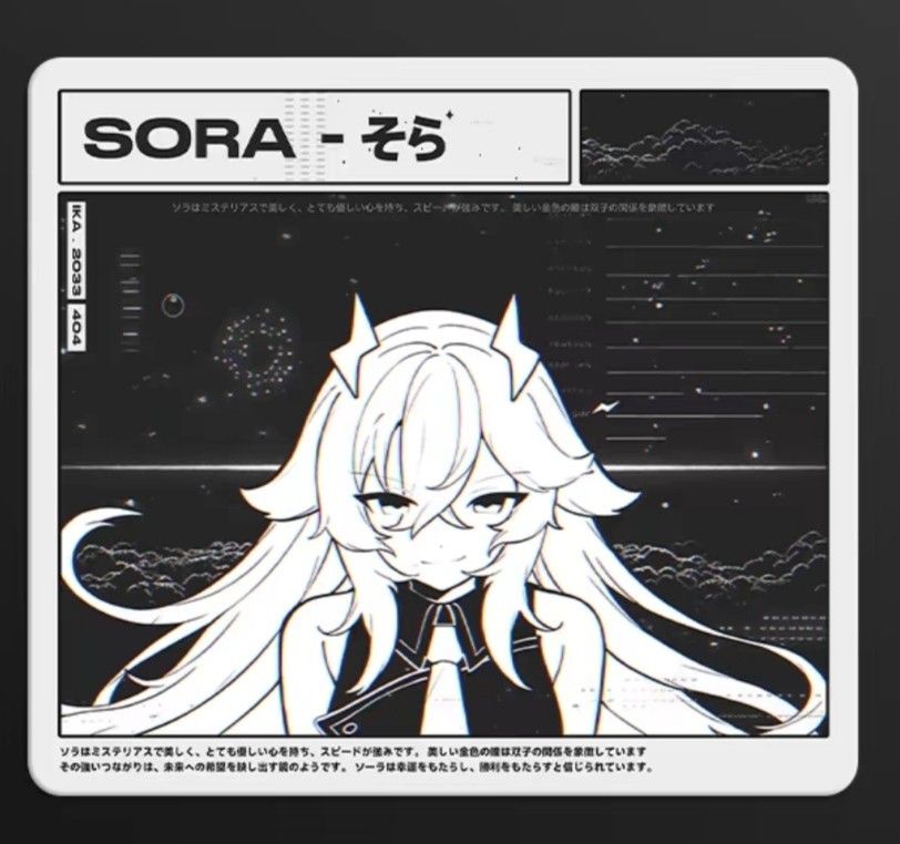 Sora glass mousepad, Computers & Tech, Parts & Accessories, Mouse & Mousepads on Carousell