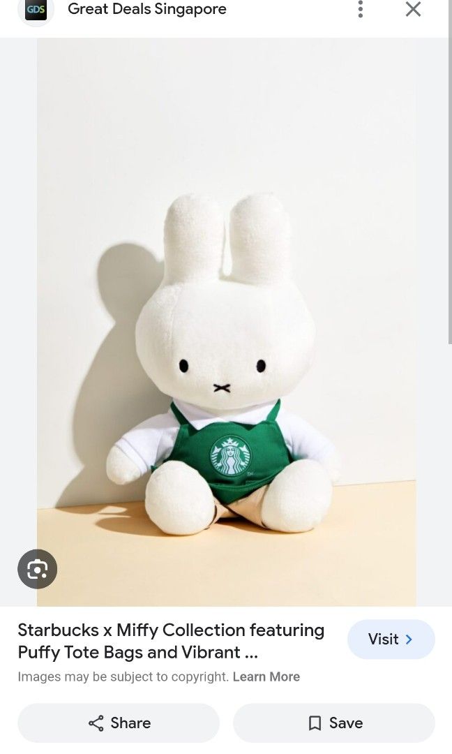 Reserved *** Starbucks + Miffy Barista Miffy Plush, Hobbies & Toys, Toys & Games on Carousell