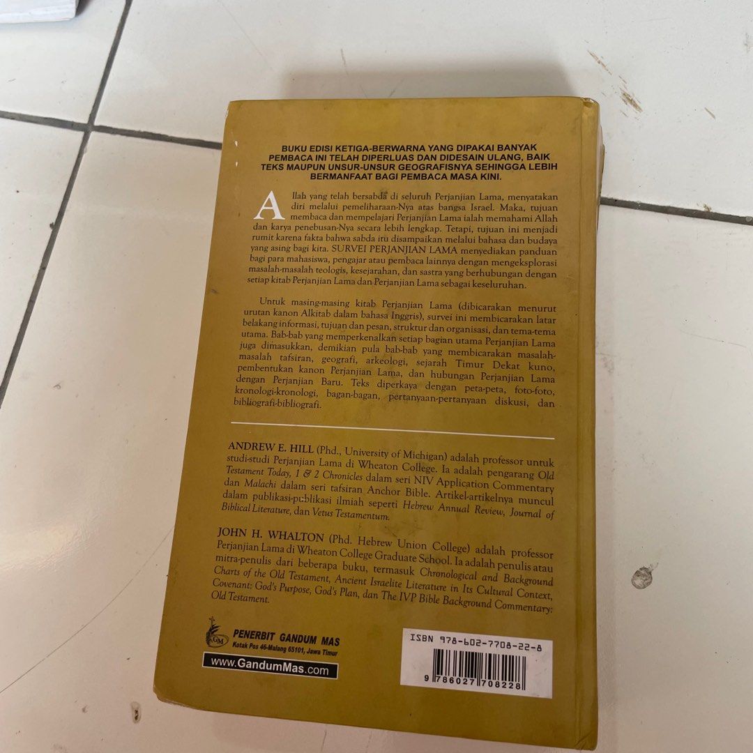 survey perjanjian lama andrew e. hill and john h. walton, Buku & Alat ...