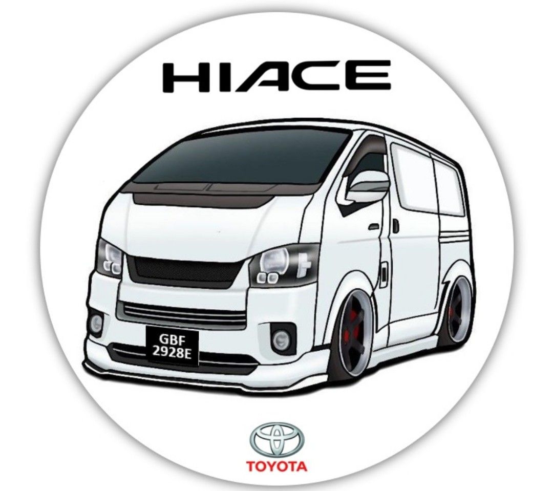 Toyota Hiace Customised Car Decal, Hobbies & Toys, Stationery & Craft ...