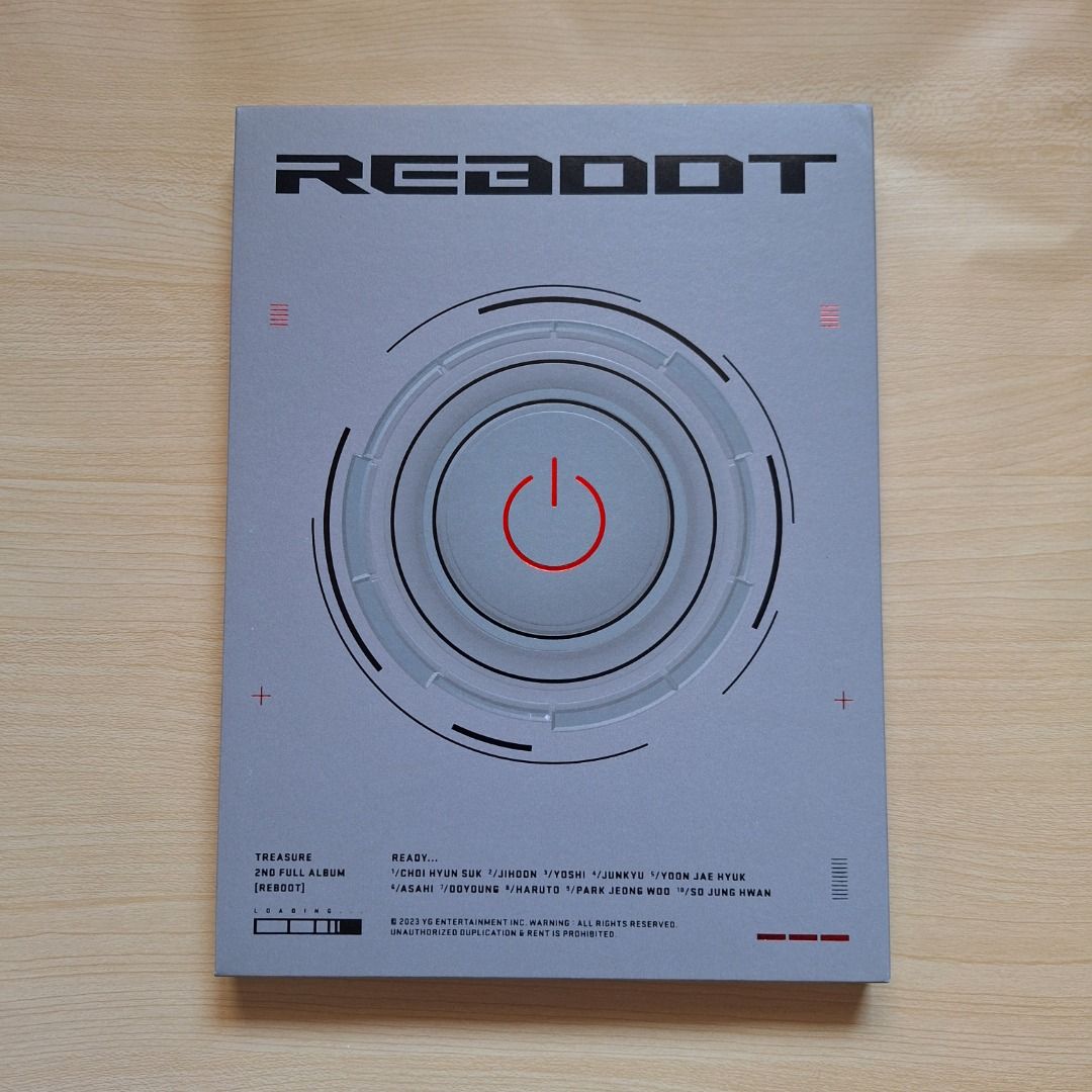 Treasure - Unsealed Reboot Album | Ver 1 (Black) Ver 2 (Grey) Ver 3 ...