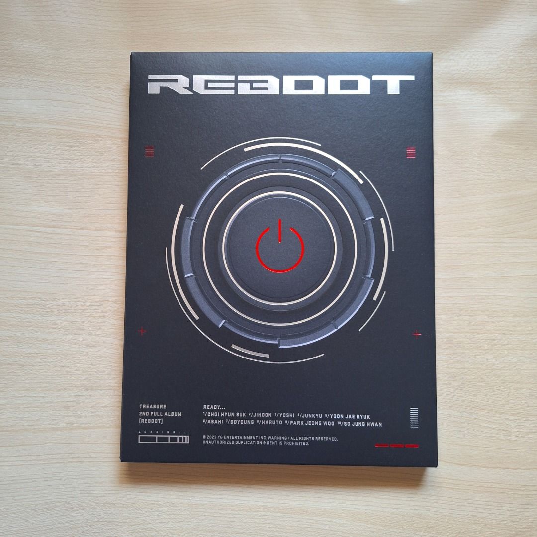 Treasure - Unsealed Reboot Album | Ver 1 (Black) Ver 2 (Grey) Ver 3 ...