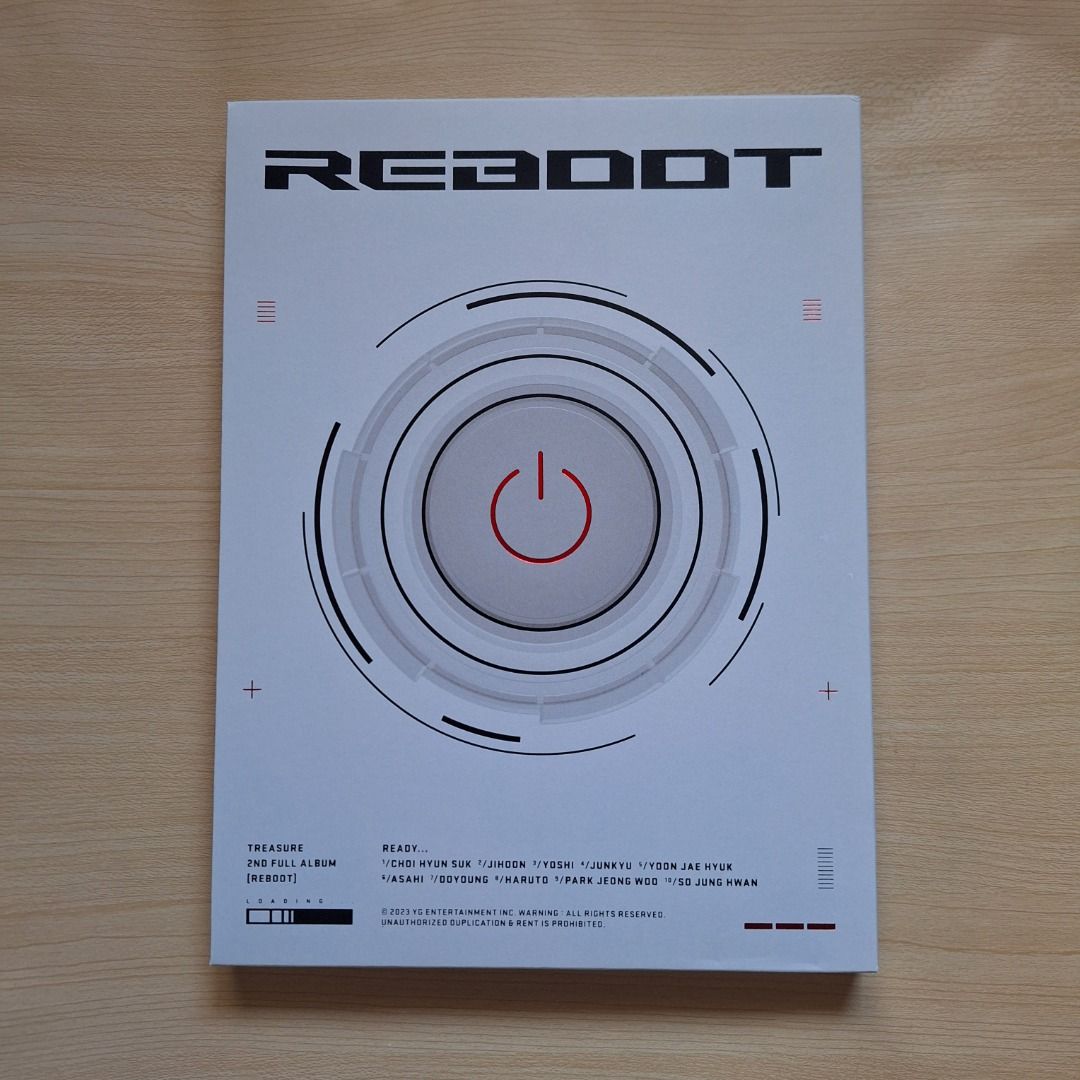 Treasure - Unsealed Reboot Album | Ver 1 (Black) Ver 2 (Grey) Ver 3 ...