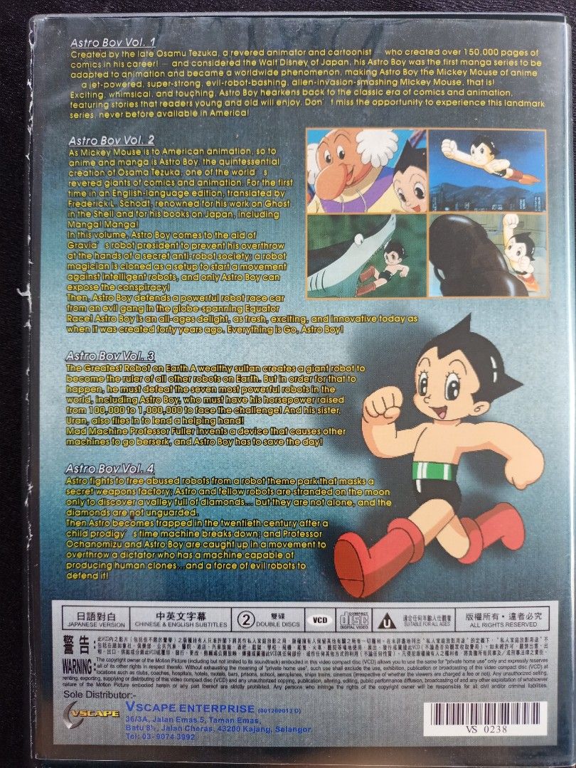 VCD Astro Boy ( Vol 1 - 4 ), Hobbies & Toys, Music & Media, CDs & DVDs on Carousell