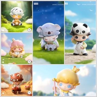 BNIF Dimoo Animal Kingdom Baby Elephant Bubble Sleeping Bunny Red Panda ...