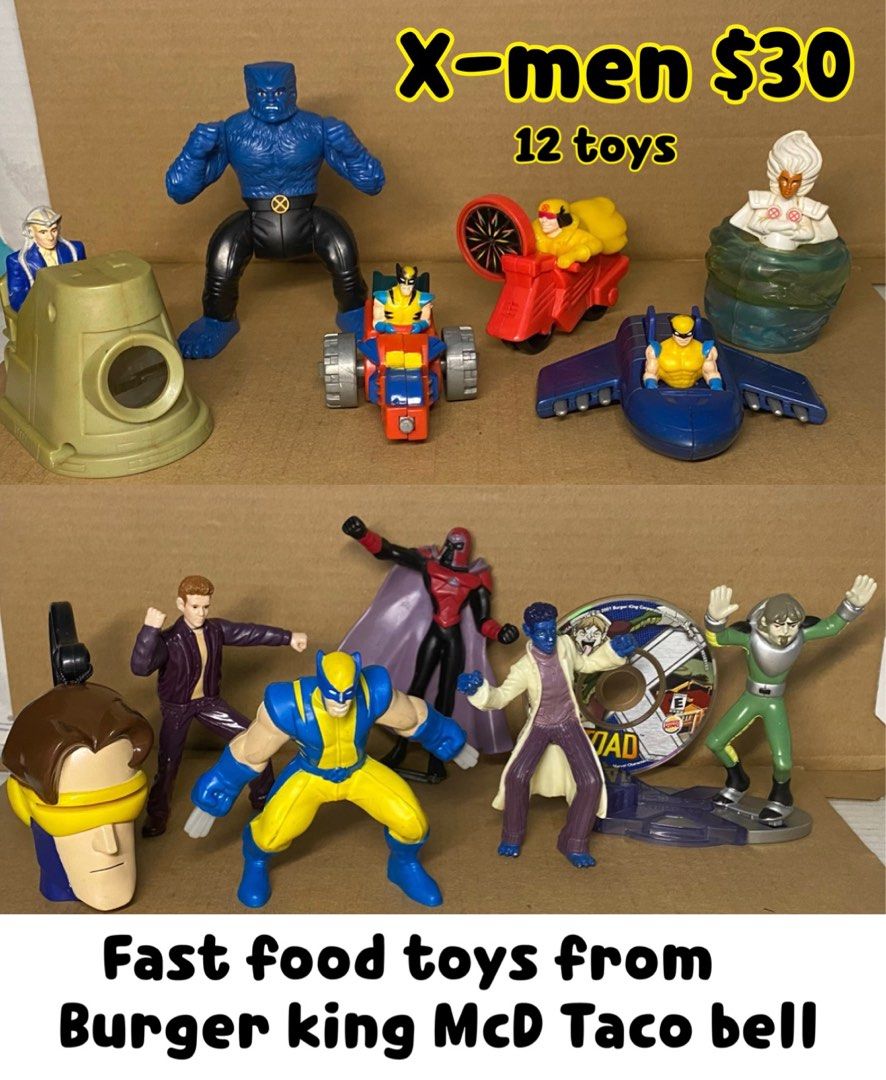 X-men - assorted fast food figures cyclops Wolverine Jubilee Storm ...