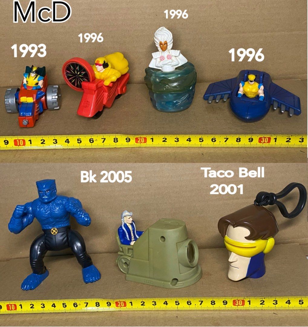 X-men - assorted fast food figures cyclops Wolverine Jubilee Storm ...