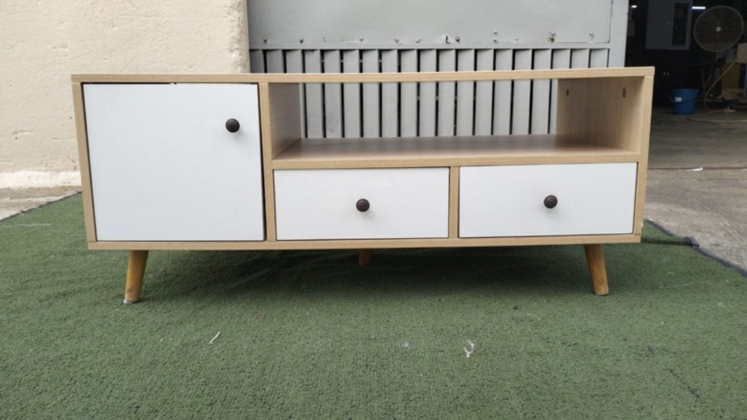 YA46A Meja Kopi Center Table Coffee Table Oak White, Furniture & Home ...