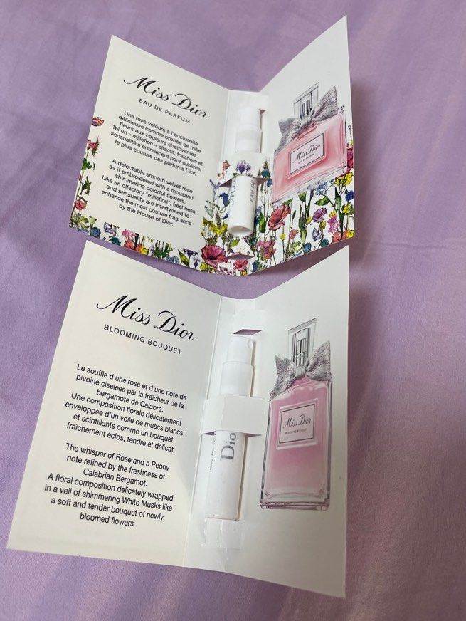 2 pcs Miss Dior Sample Perfumes, Beauty & Personal Care, Fragrance ...