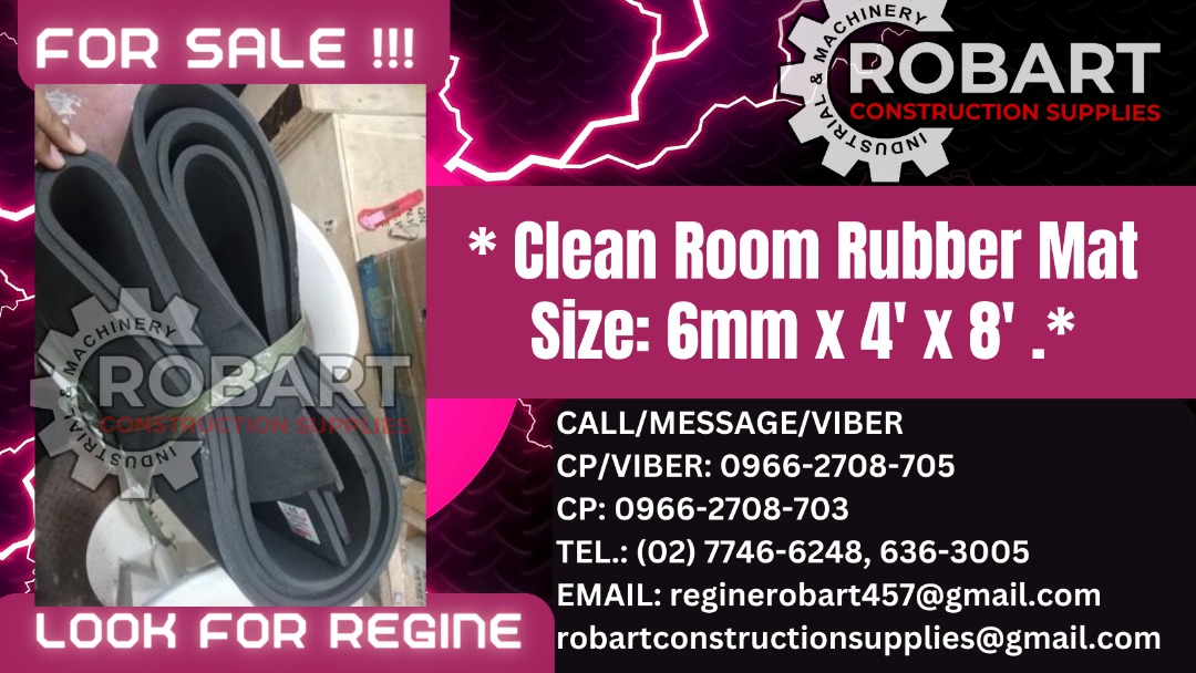 * Clean Room Rubber Mat Size: 6mm x 4' x 8' .*, Commercial & Industrial ...