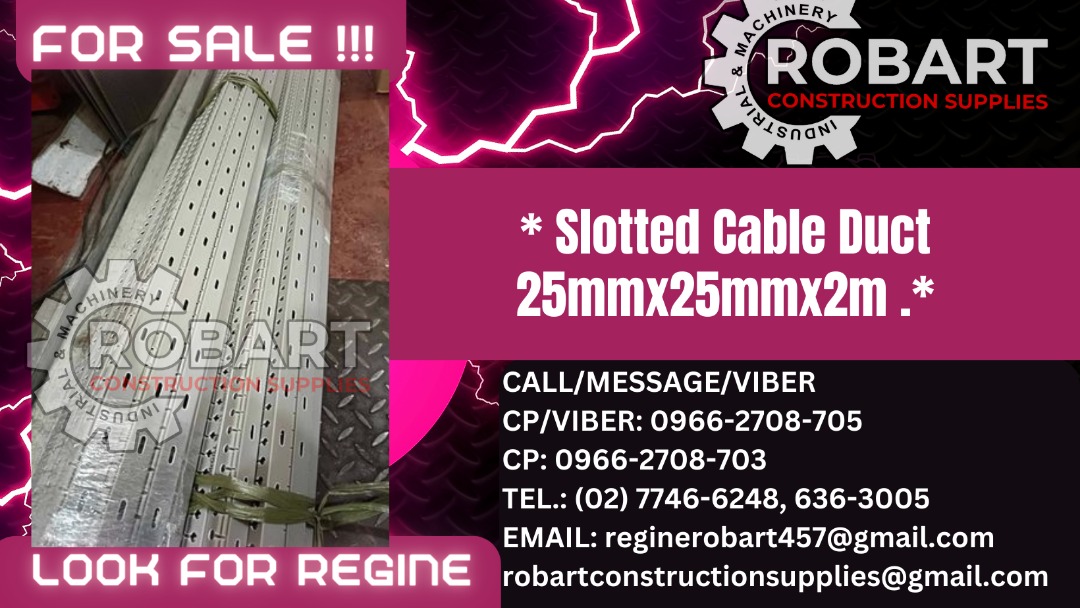 * Slotted Cable Duct 25mmx25mmx2m .*, Commercial & Industrial ...