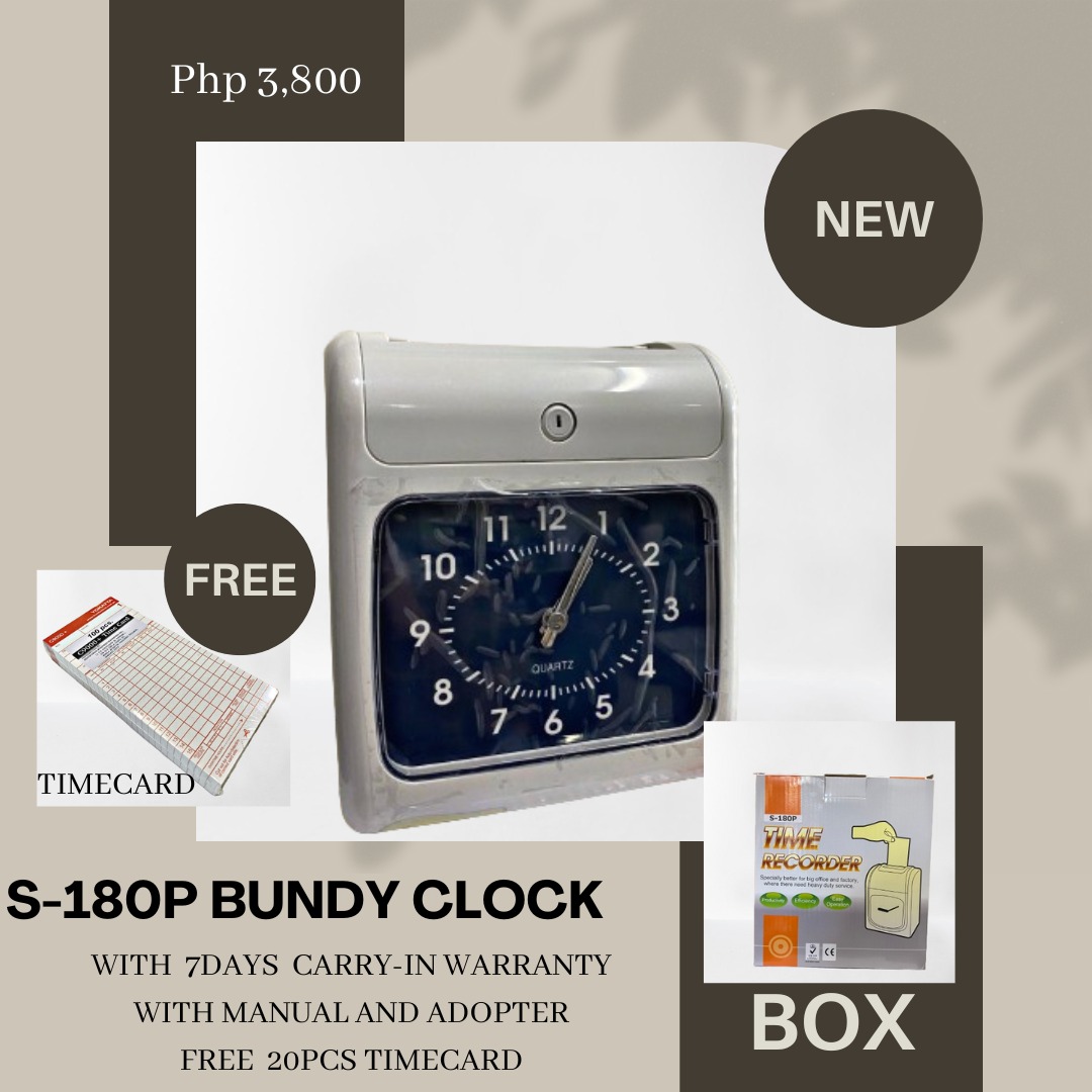 Bundy Clock S-180P - Time recorder, Computers & Tech, Office & Business ...
